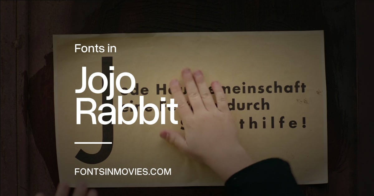 Fonts in Jojo Rabbit (2019)