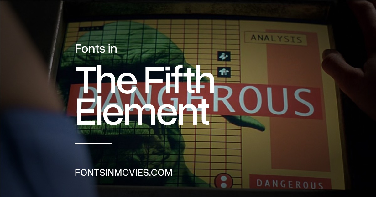 Fonts in The Fifth Element (1997)