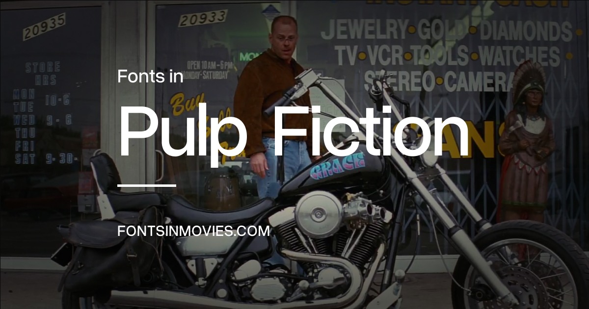 Fonts in Pulp Fiction (1994)